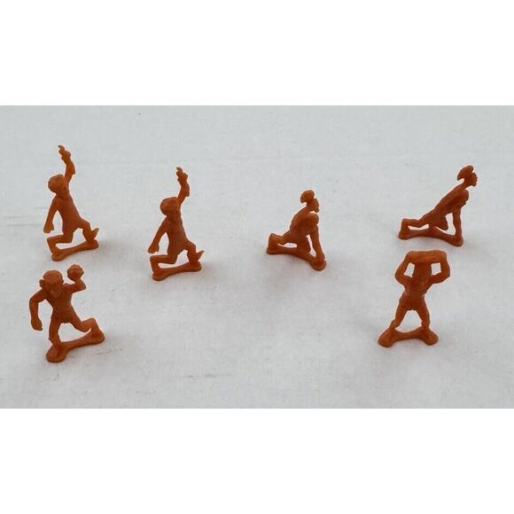 imperial | Toys | Vintage Imperial Toy Cavemen Orange Plastic Figures 2 ...